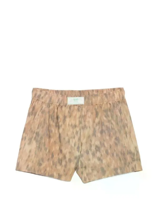 GANNI Printed Shorts - Neutrals