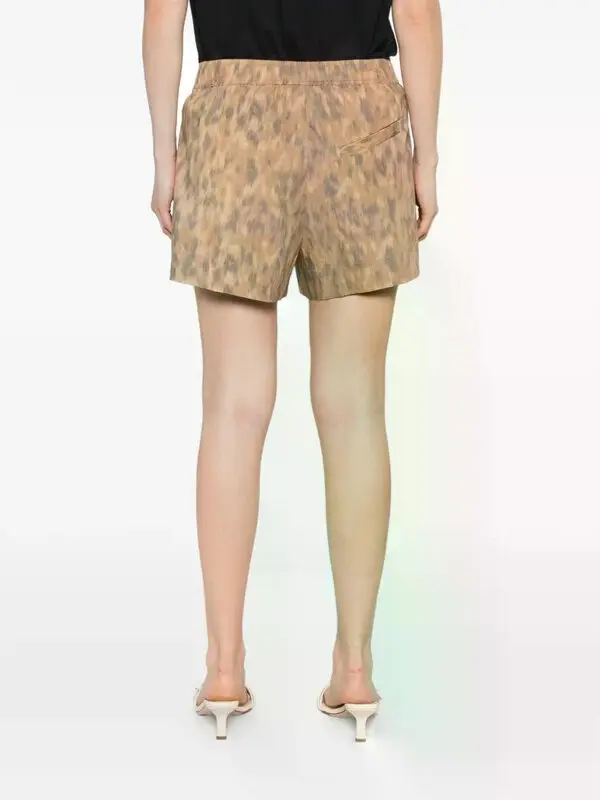 GANNI Printed Shorts - Neutrals