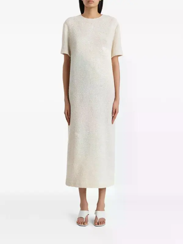 Khaite Webber Dress In English Twist Tweed - Neutrals