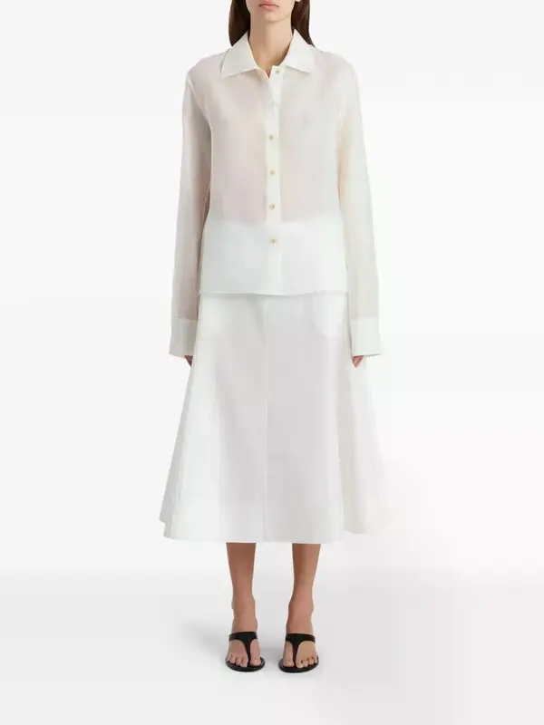 Khaite A-line Midi Skirt