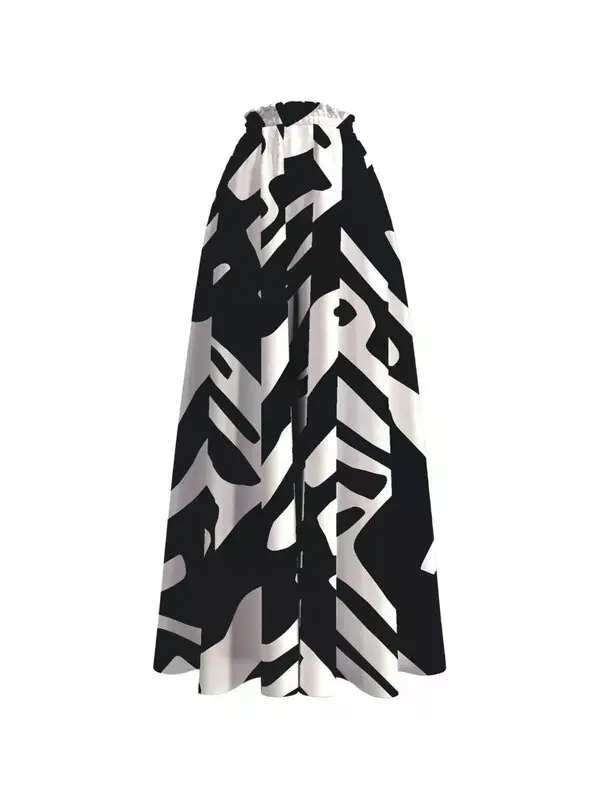 DIARRABLU Abstract-print Palazzo Pants - Black
