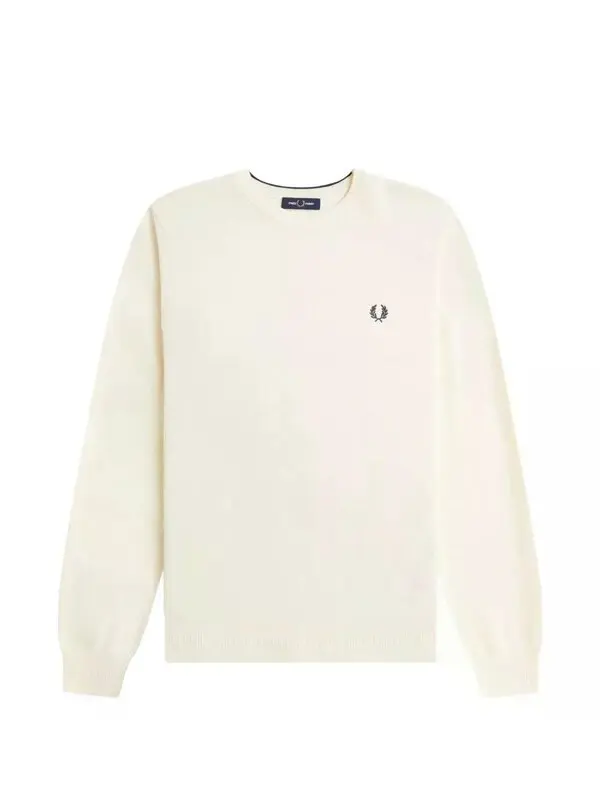 Fred Perry Logo-embroidered Sweater - Neutrals