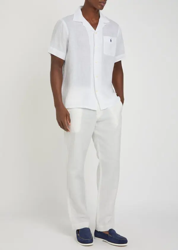 Polo Ralph Lauren Logo-embroidered Linen Shirt - White
