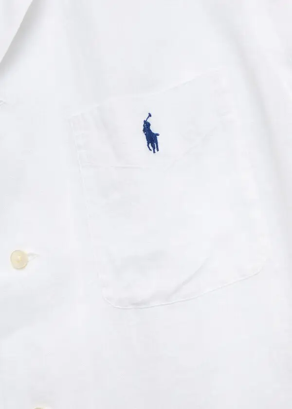 Polo Ralph Lauren Logo-embroidered Linen Shirt - White