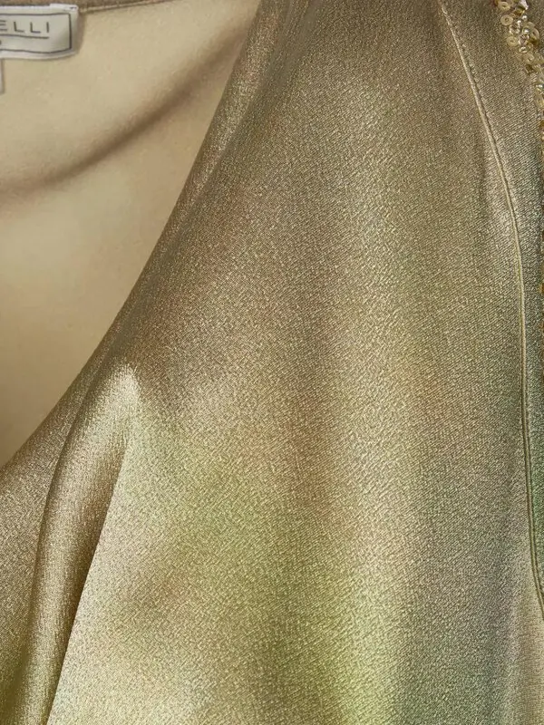 Antonelli Firenze Sequin-embellished Asymmetric Top - Gold