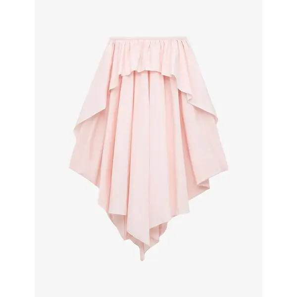 Loewe X Paula's Ibiza Cotton-poplin Midi Skirt - Light Pink