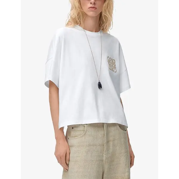 Loewe X Paula's Ibiza Anagram-appliqué Boxy-fit Cotton-jersey T-shirt