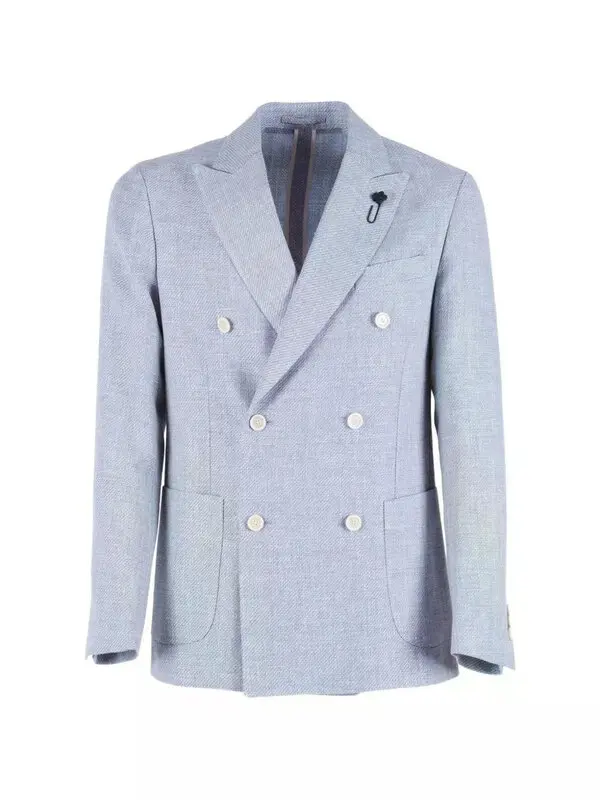 LARDINI Double-breasted Blazer - Blue