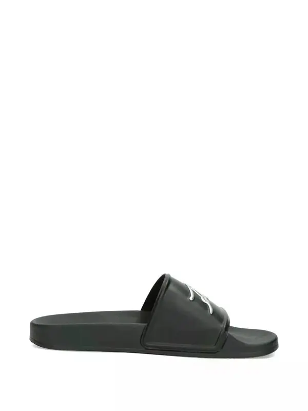 Karl Lagerfeld Logo Detail Slides - Black