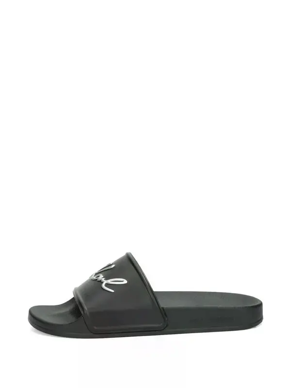 Karl Lagerfeld Logo Detail Slides - Black