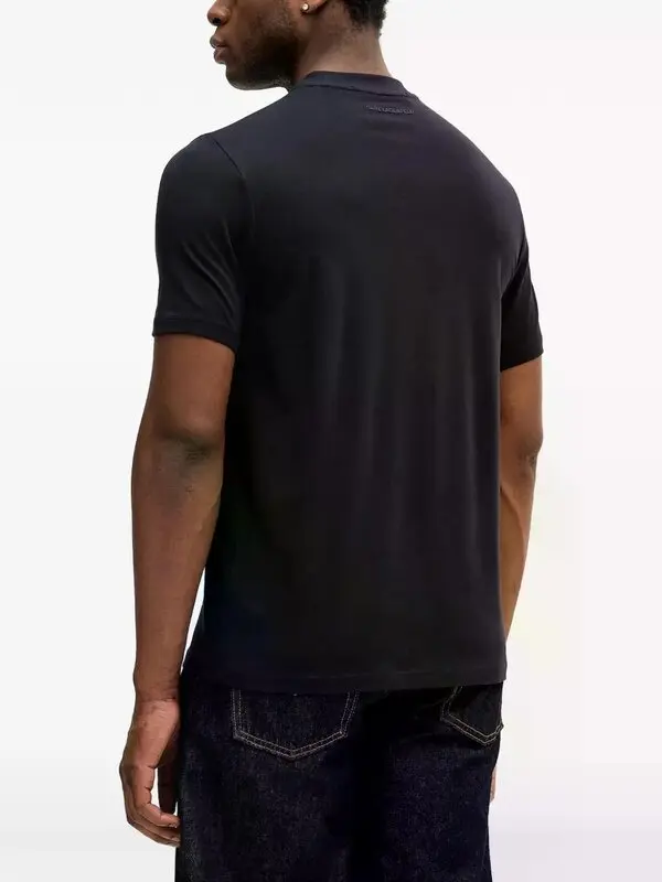 Karl Lagerfeld Logo-embroidered T-shirt - Black