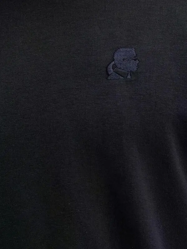 Karl Lagerfeld Logo-embroidered T-shirt - Black