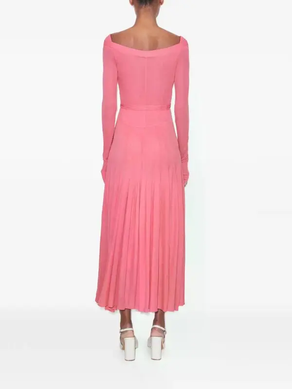 Tory Burch Viscose Jersey Pleated Dress - Pink