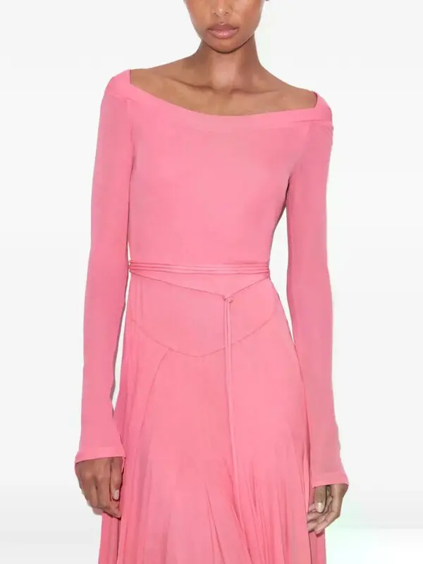 Tory Burch Viscose Jersey Pleated Dress - Pink