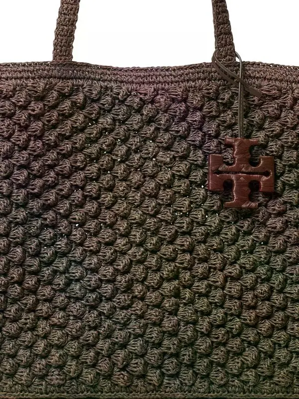 Tory Burch Large Ella Hand-crocheted Popcorn Tote - Brown