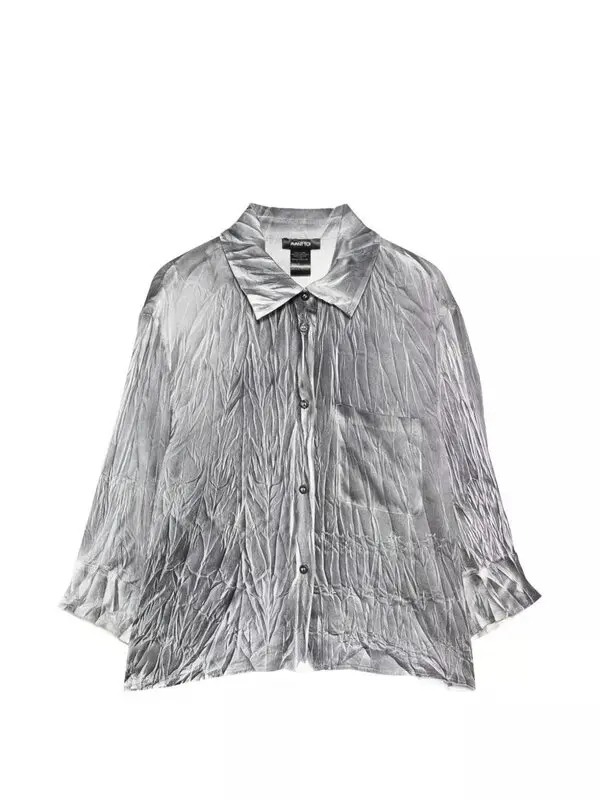 Avant Toi Crinkled-effect Shirt - Grey