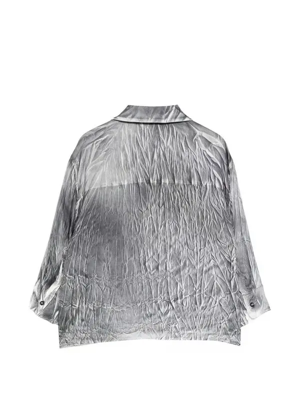 Avant Toi Crinkled-effect Shirt - Grey