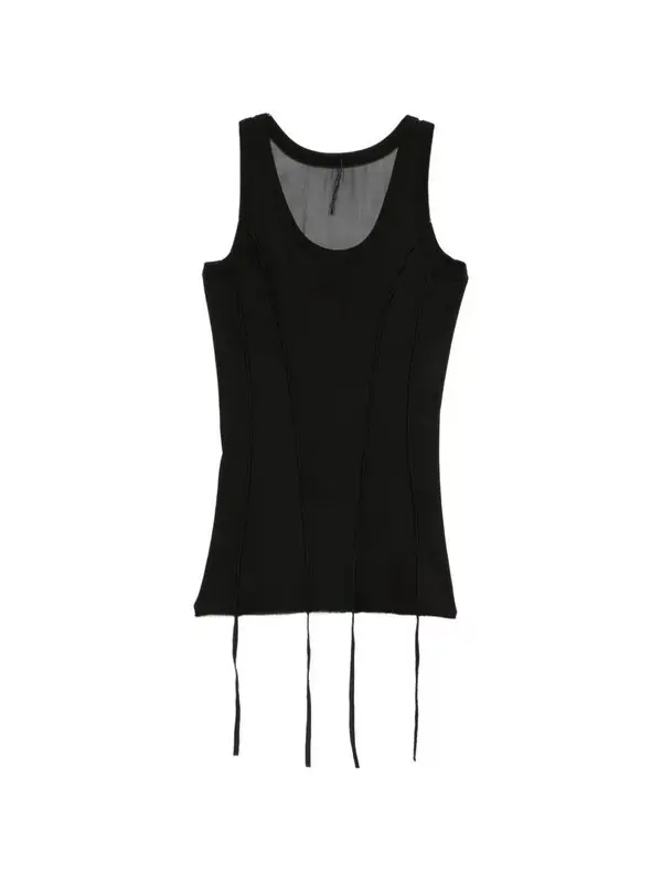 Masnada Exposed-seam Ribbed Tank Top
