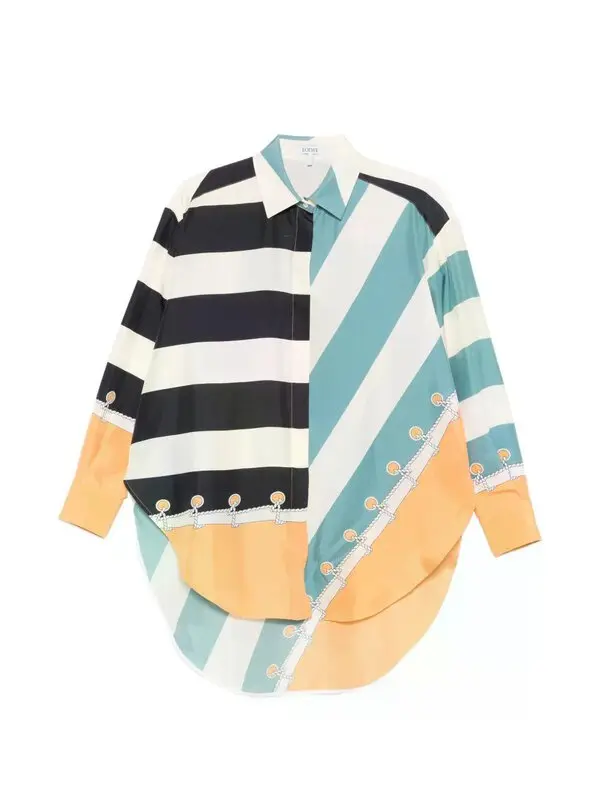 Loewe Striped Shirt - Neutrals