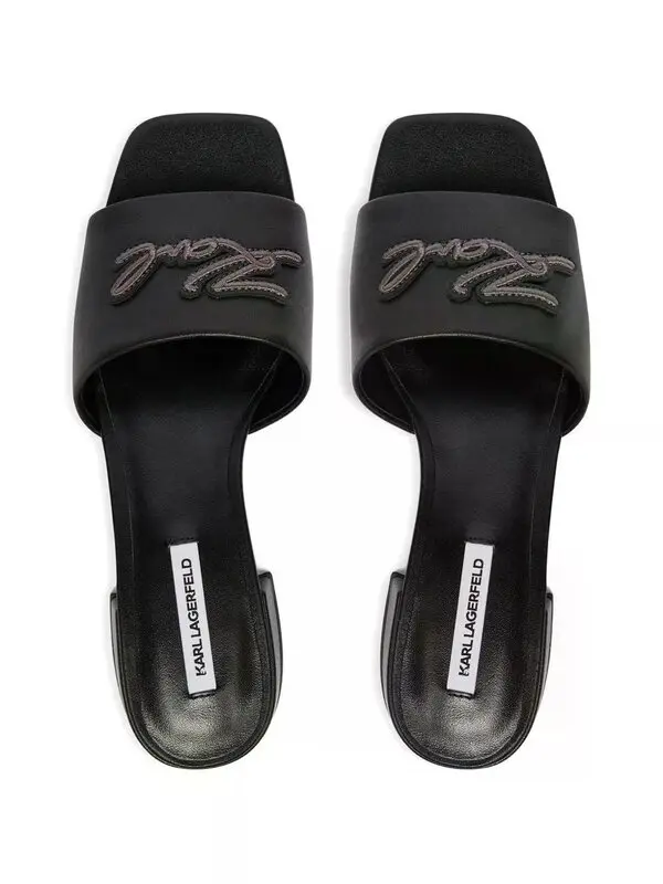 Karl Lagerfeld Block-heel Sandals - Black