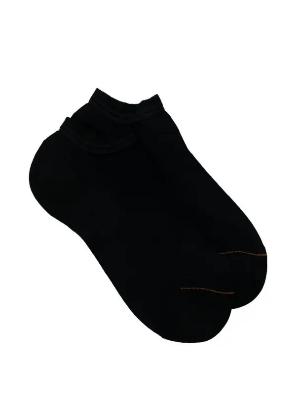 Zegna Striped Low-cut Socks - Black