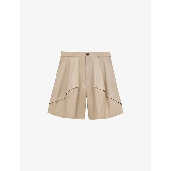 Loewe X Paula's Ibiza Asymmetric-panel Cotton Shorts