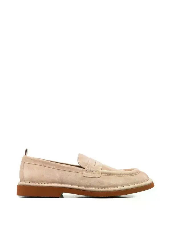 STURLINI FIRENZE Suede Penny Loafers - Neutrals