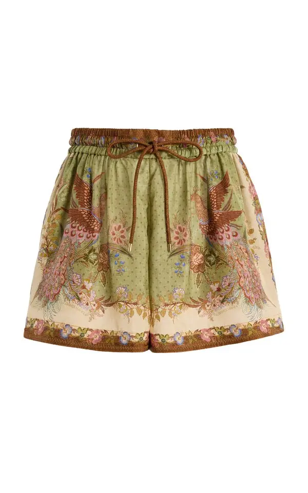 Zimmermann Indra Silk Shorts - Multi