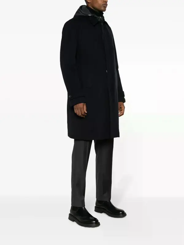 Corneliani Hooded Single-breasted Coat