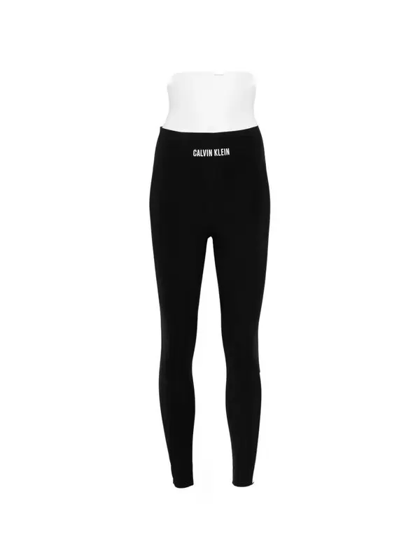Calvin Klein Logo-print Performance Leggings - Black