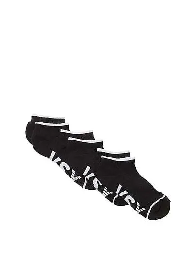 Victoria's Secret Vsx 3-pack Ankle Socks - Print