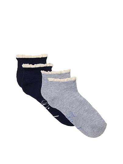 Pink 2-pack Ankle Socks - Print