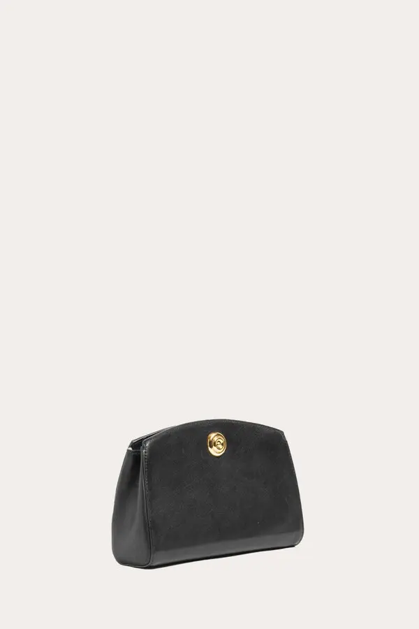 LIFFNER Pushlock Lizard Embossed Clutch - Black