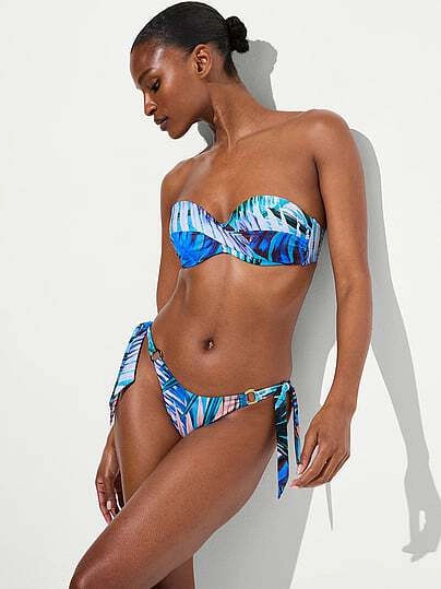 Victoria's Secret Swim Twist Push-up Bandeau Bikini Top - Print