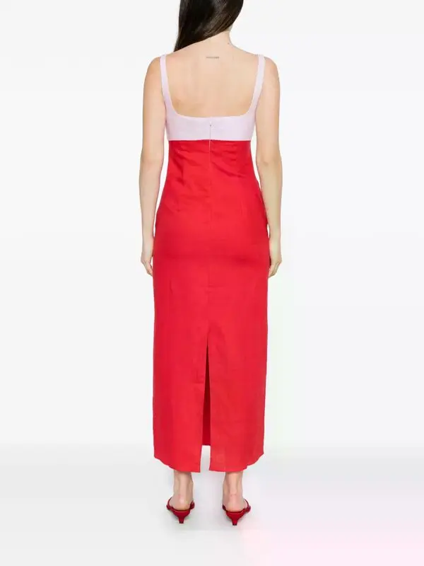CALA DE LA CRUZ Nara Cut-out Midi Dress - Red