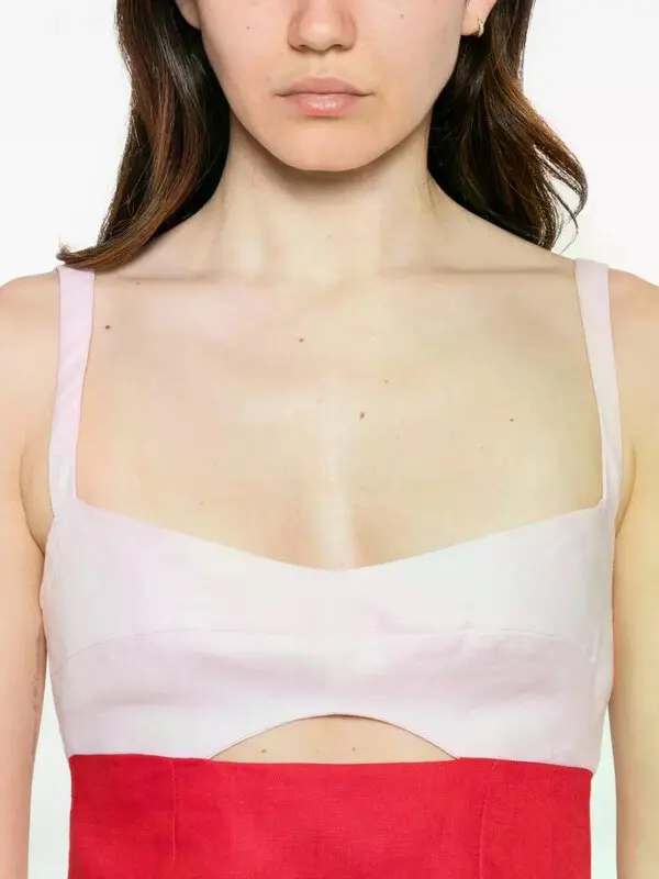 CALA DE LA CRUZ Nara Cut-out Midi Dress - Red