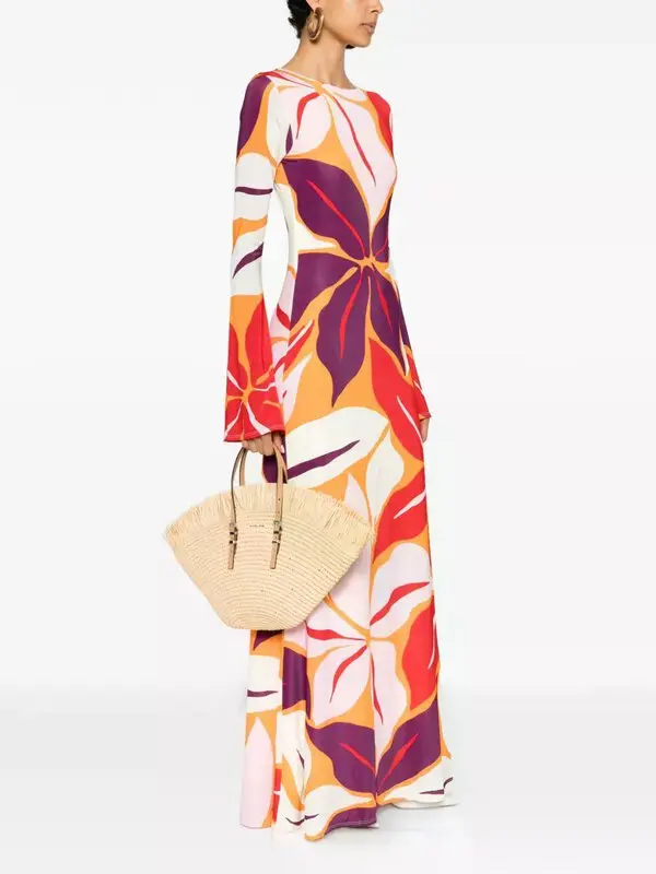 CALA DE LA CRUZ Amay Floral Maxi Dress - White