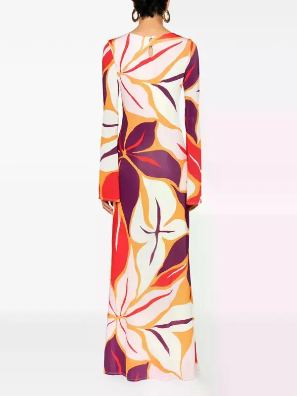 CALA DE LA CRUZ Amay Floral Maxi Dress - White
