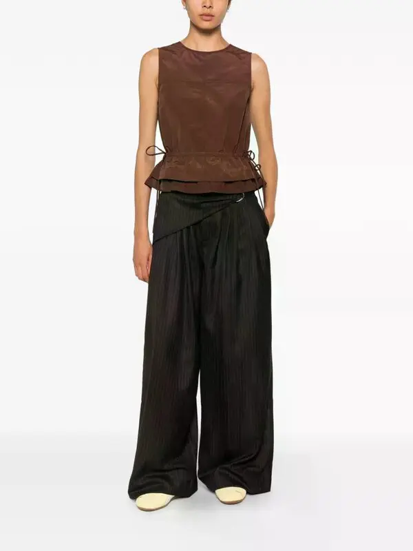DAMSON MADDER Wide Leg Palazzo Pants - Brown