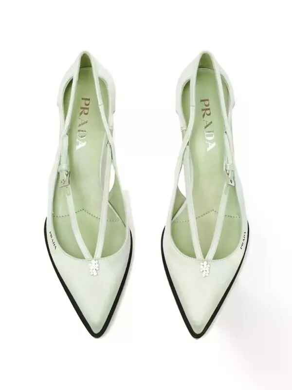 Prada Cut-out Heeled Pumps