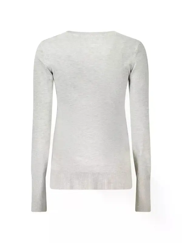 Guess Button-detail Knitted Sweater - Grey