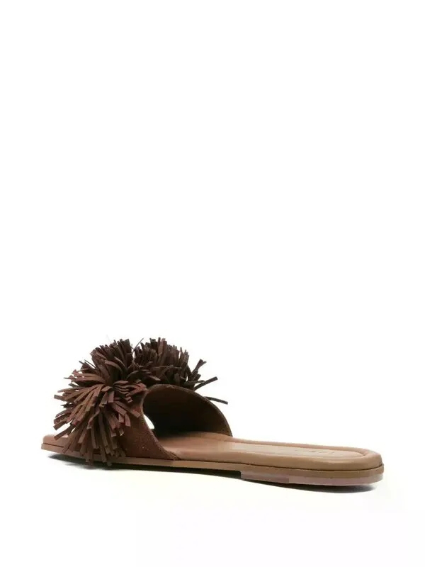 Inuikii Fringes Flower Suede Sandals
