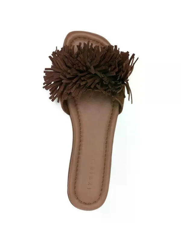 Inuikii Fringes Flower Suede Sandals