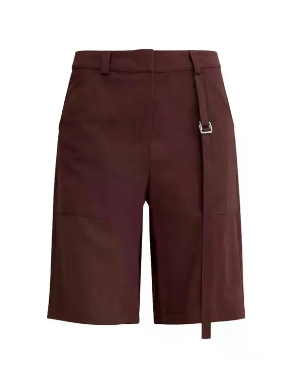 Patrizia Pepe Belted Patch-pocket Shorts