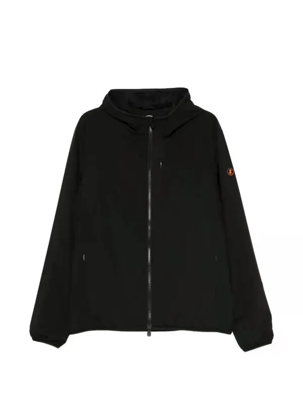 SAVE THE DUCK Hooded Logo-patch Jacket
