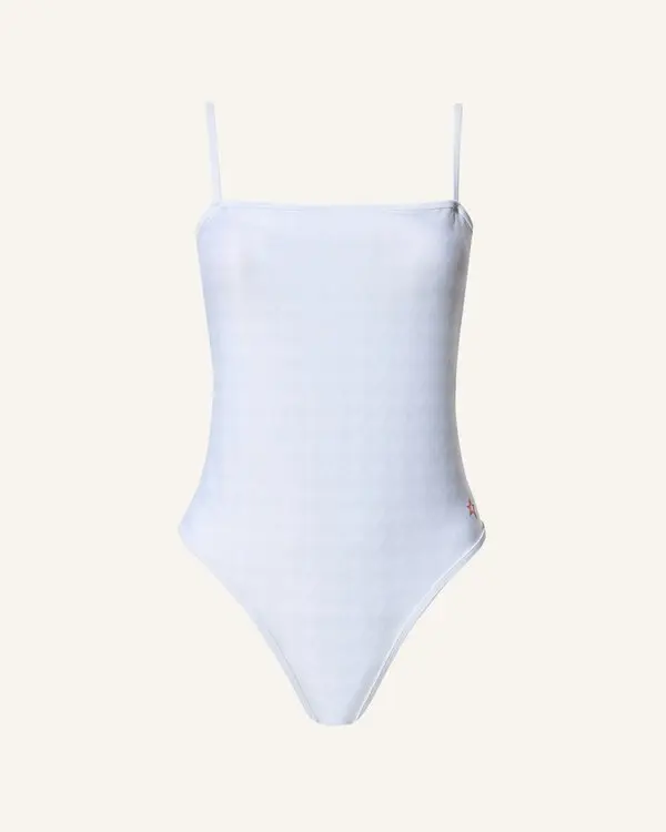Perfect Moment Serra Houndstooth One-piece Swimsuit - White