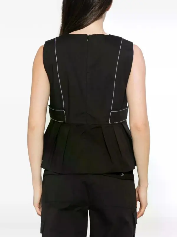GANNI Contrast-stitch Blouse