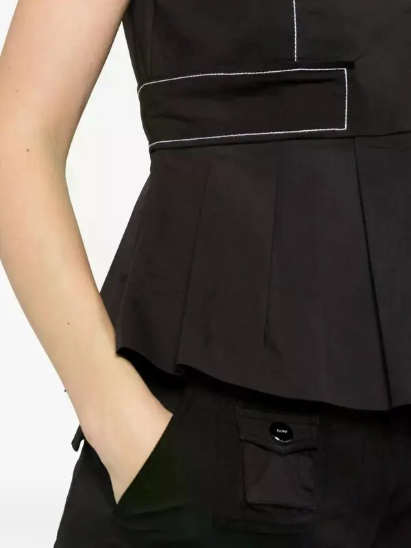 GANNI Contrast-stitch Blouse