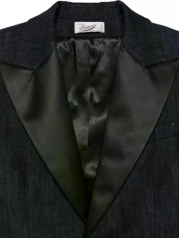PENCE 1979 Lil Satin-lapel Denim Blazer