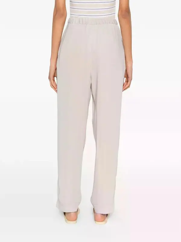 Herno Grosgrain-detail Slit-hem Trousers - Grey
